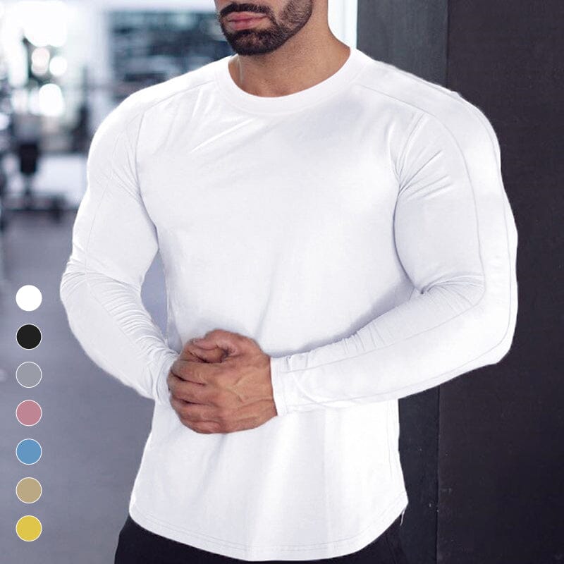 Muscle Long Sleeve Stretch T-Shirt – Cozymoo