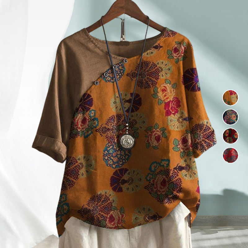 Crew Neck Vintage Print T-shirt – Cozymoo